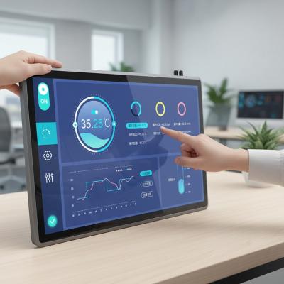 China 21.5 Inch Industrial Open Frame 10-Point Touch Panel PC with for 1080P Support Raspberry Pi 4/3 Linux Windows IP65 Metal Case for sale