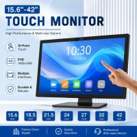 China Custom LOGO 8~24 Inch Industrial LCD Display IP65 Waterproof Panel Mount Resistive/PCAP Touch Screen Panel PC Industrial Monitor for sale