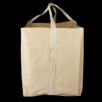 China Ventilated Polyethylene Fibc Bulk Bags With Two Yellow Loops And Cross Bottom for sale