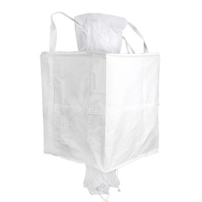 China Two Rings Spout Top Fibc Bulk Bags Discharging Spout Bottom 2 Ton for sale