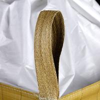 China Four Hanging Lugs Skirt Cover Fibc Bulk Bags Flat Bottom 100% Pp for sale