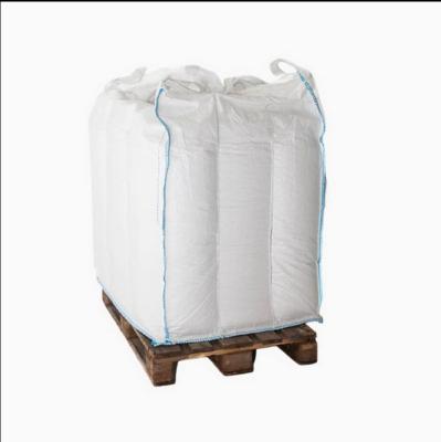 China 2 Ton White Fibc Ton Bags Square With Skirt Cover / Baffles Inside for sale