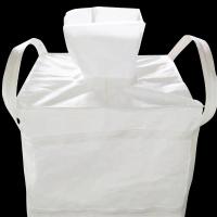 China Customized Industrial Bulk Tote Bags With Top Spout And White Loops for sale