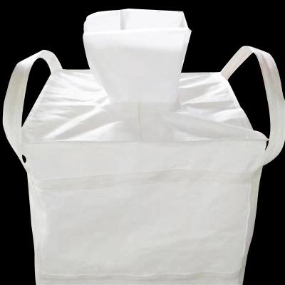 China Customized Industrial Bulk Tote Bags With Top Spout And White Loops for sale