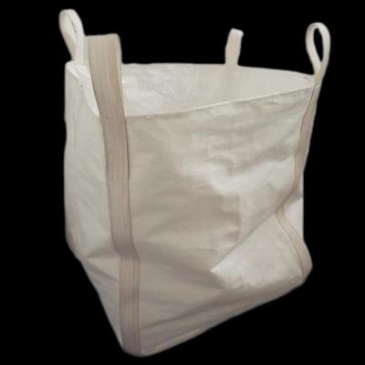 China Full Open Building Bulk 1 Ton Sand Bags Collapsible Rotundity Re-Use 160g/M2 for sale