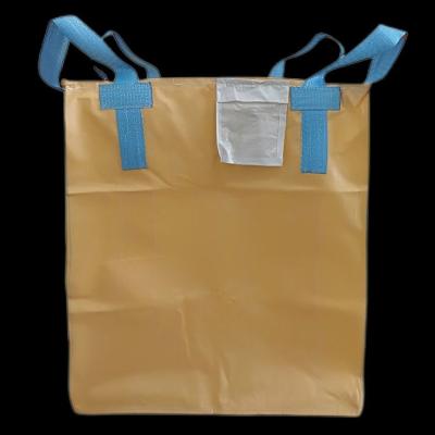 China Yellow FIBC Bulk Bags Corrosion Resistant Half Tonne 170g/ M2 With Grid Bottom for sale