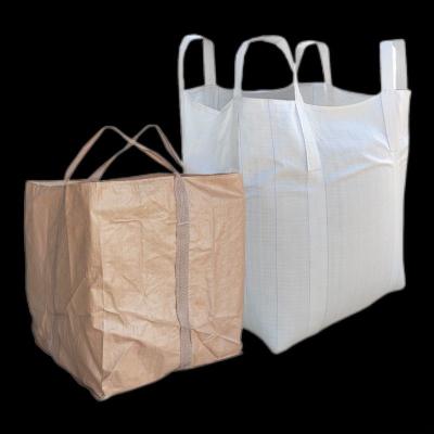 China Disposable Discharging Spout 2 Ton Bulk Bag Duffle Top Weave for sale