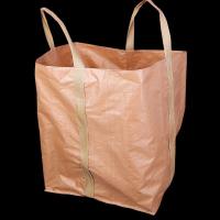 China Top Lift Polypropylene FIBC Ton Bags Brown Loops 35in One Tonne For Waste for sale