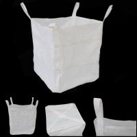 China 1000kg Laminated 90cm Dia Cross Corner Bulk Bag Building Sand Antistatic X Type for sale