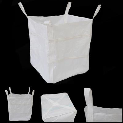 China 1000kg Laminated 90cm Dia Cross Corner Bulk Bag Building Sand Antistatic X Type for sale