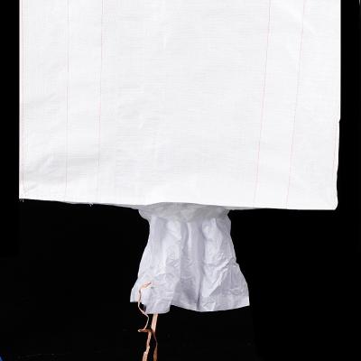 China Pure White Waterproof Spout Bottom Bulk Bags Packaging Rugged 0.5ton To 3ton for sale
