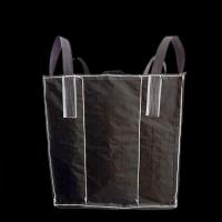 China Black Anti Erosion Building Sand Bulk Bags 180g/ M2 FIBCS Containers Cross Bottom for sale