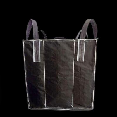 China Black Anti Erosion Building Sand Bulk Bags 180g/ M2 FIBCS Containers Cross Bottom for sale