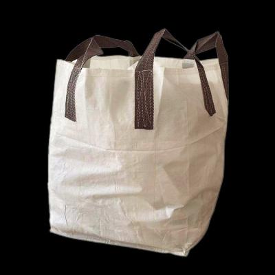 China Large Builders Concrete Sand Dampproof 1 Ton Big Bag ISO 9001 With Brown Loops for sale