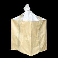 China Yellow OEM Granite Dust Heavy Duty Bulk Bags 1 Ton Tote Bags Cross Bottom for sale