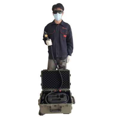 China Small Head MOPA Fiber Laser Rust Removal Machine Suitcase Type for sale