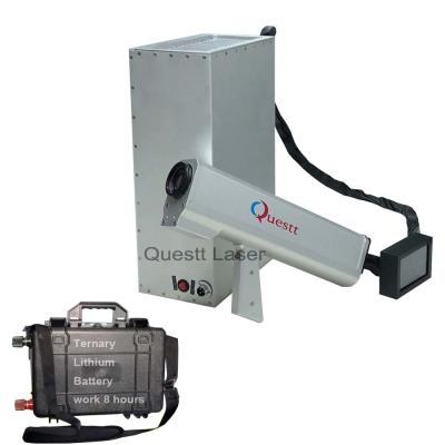 China 50w Portable Laser Cleaning Machine For Rust Removal Backpack with Ternary Lithium Battery for sale