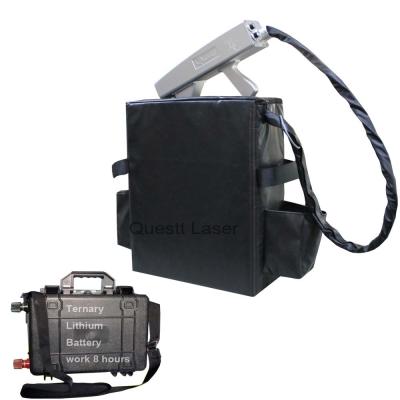 China Handheld Laser CLeaner 50W 100W Battery Backpack Pulse Fiber Laser Rust Cleaning Machine for sale