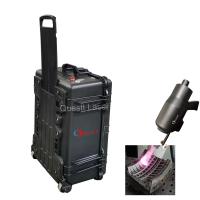 China 2D Dual Head 100W JPT Mopa Handheld Fiber Laser Rust Removal for sale