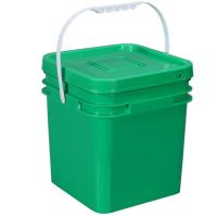 China Series 3  Plastic Square Buckets white,tangerine 10L for sale