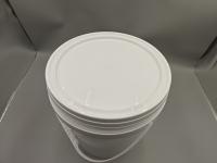 China Series 5  Plastic Round Buckets white,tangerine 4L for sale