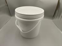 China Series 5  Plastic Round Buckets white,tangerine 4L for sale