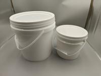 China Series 6  Plastic Round Buckets white,tangerine 10L for sale