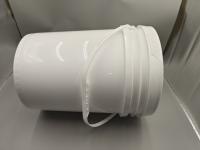 China Series 8  Plastic Round Buckets white,tangerine 20L for sale