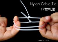 China 5 Series  Self Locking Cable Ties White Nylon Zip  Tie Soft Touch for sale