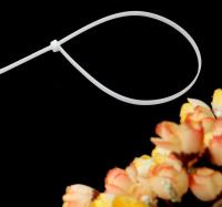 China 3*60-200mm White Nylon Cable Tie Soft Touch Custom Made Low Profile for sale