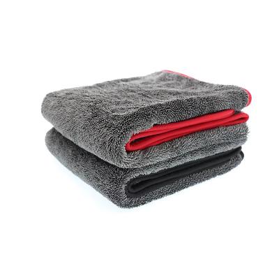 China 600gsm Microfiber Car Drying Towel 40x60cm Twisted Super Water Absorption for sale
