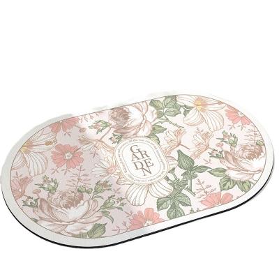 China Technology cashmere Quick Drying Diatomaceous Earth Foot Mat for Bathroom Shower Floor for sale