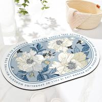 China Technology cashmere Quick Drying Diatomaceous Earth Foot Mat for Bathroom Shower Floor for sale