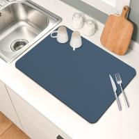 China Southwestern Design Style Quick Drying Kitchen Counter Top Mat Water Absorbing Dish Mat for sale