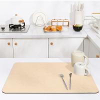 China Kitchen Dish Drying Mat in Dark Gray 30*40cm with Non-slip and Heat Resistance for sale