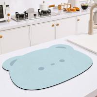 China Rubber Kitchen Counter Draining Mat with Multi-Function Pattern and Yellow Color for sale