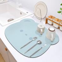 China Rubber Kitchen Counter Draining Mat with Multi-Function Pattern and Yellow Color for sale