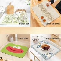 China Rubber Kitchen Counter Draining Mat with Multi-Function Pattern and Yellow Color for sale