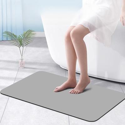China Non-Slip Printing Pattern Diatomite Shower Mat Set for Quick Drying Bathroom Flooring for sale
