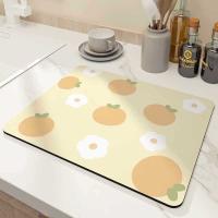 China Rectangle Dish Drying Mat Sustainable Microfiber and Diatomite Kitchen Mat at a Great for sale