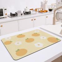 China Rectangle Dish Drying Mat Sustainable Microfiber and Diatomite Kitchen Mat at a Great for sale