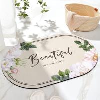 China Technology cashmere bathroom floor mat with water absorbent and anti-slip features for sale