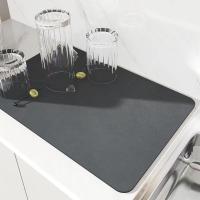 China Kitchen Tableware Home Restaurant Hotel Southwestern Design Style Lengthen Dish Drying Mat for sale