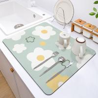 China Easy Clean Heat-Resistant Dish Drying Mats Sustainable Solution for Kitchen Tableware for sale