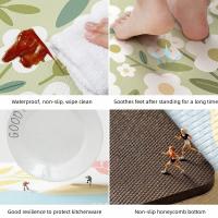 China Square Kitchen Floor Mats 45*75cm /45*150cm Waterproof Anti-Slip PVC Bathroom Runner for sale