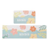China Square Kitchen Floor Mats 45*75cm /45*150cm Waterproof Anti-Slip PVC Bathroom Runner for sale