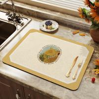 China Customized Kitchen Accessories Diatomite Water Absorbent Place-mats for Dinner Table for sale