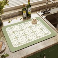China Customized Kitchen Accessories Diatomite Water Absorbent Place-mats for Dinner Table for sale