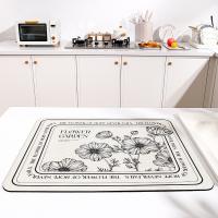 China Customized Logo Acceptable Contemporary Design Style Kitchen Countertop Drain Pad for sale