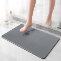 China Foldable Water Absorbent Easy Clean Mat for Floor Modern Style Diatomaceous Earth Bath Mat for sale